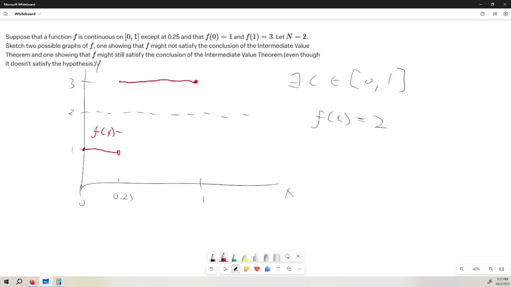 Suppose that a function f is continuous on [0, 1] except at 0.25 and ...