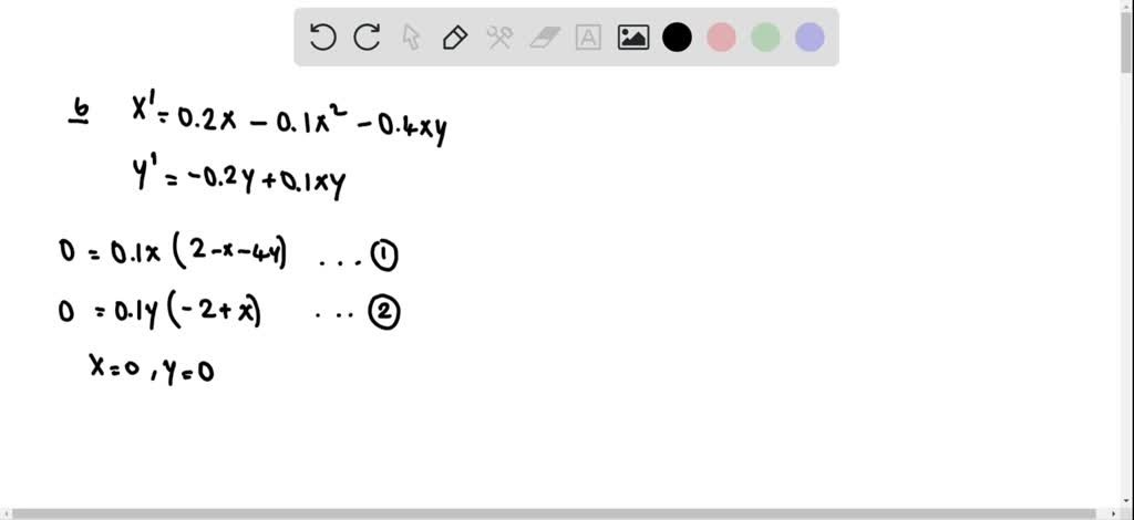 SOLVED:Find and interpret all equilibrium points for the predator-prey ...