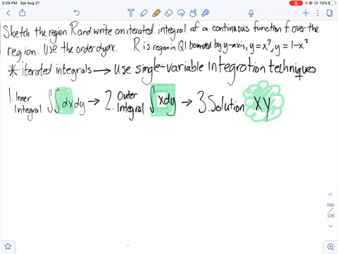 ⏩SOLVED:Sketch each region and write an iterated integral of a… | Numerade