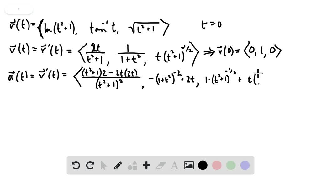 SOLVED:r(t) is the position of a particle in space at time t . Find the angle between the ...