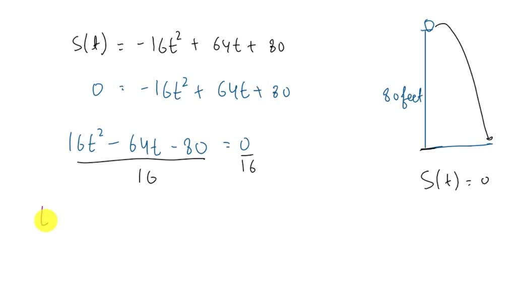 SOLVED: A model rocket will be launched from a hill 80 feet above sea ...