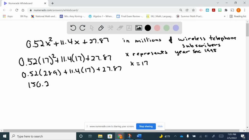 SOLVED:The average monthly bill for wireless telephone subscribers from ...