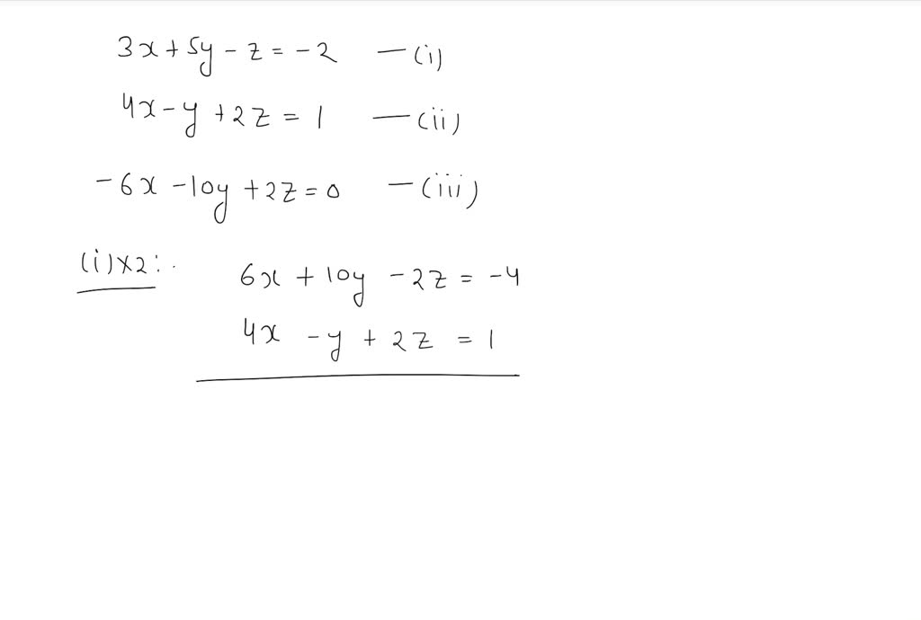 Solved Lo 2 For The System Below Determine Whether It Is Consistent