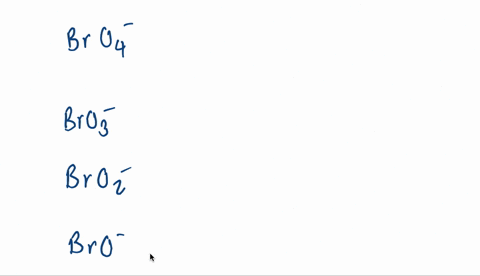 SOLVED:Based on the guidelines for naming oxoanions in a series, how ...