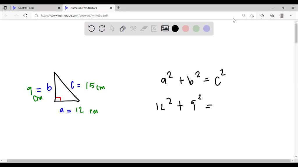 SOLVED: Show that the triangle with sides 9 cm, 12 cm and 15 cm is a ...