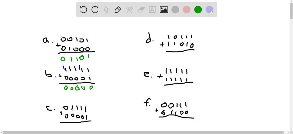 SOLVED Perform Each Of The Following Additions Assuming The Bit Strings 