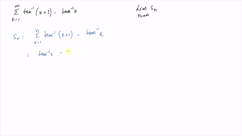SOLVED:Telescoping series For the following telescoping series, find a ...
