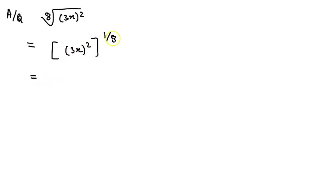 SOLVED: Convert from radical notation to rational exponent form. (Do ... SOLVED: Convert from radical notation to rational exponent form. (Do ...