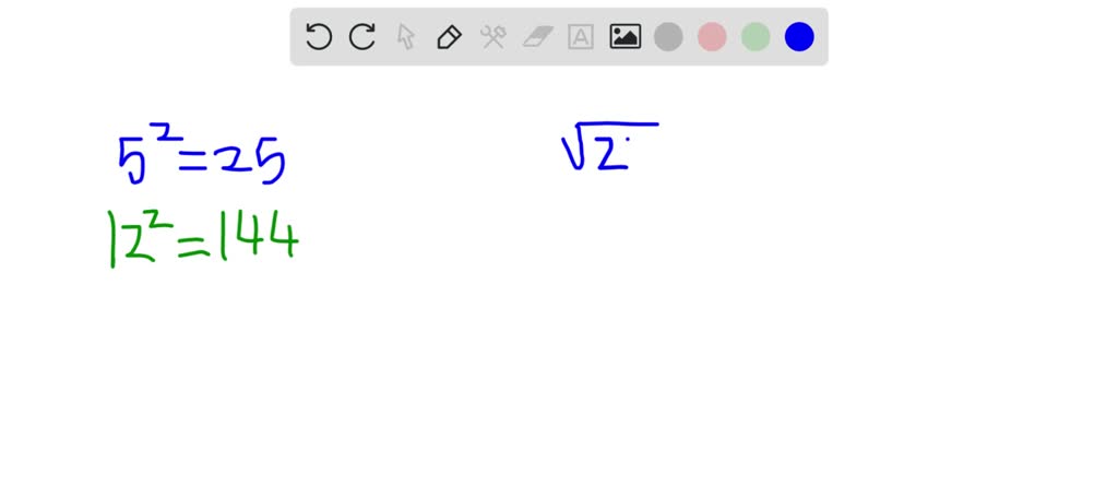 SOLVED:Compute the exact square root. √((144)/(25))