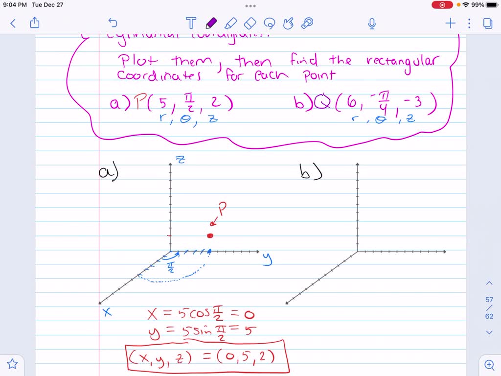Plot the point whose cylindrical coordinates are given. Then find the ...