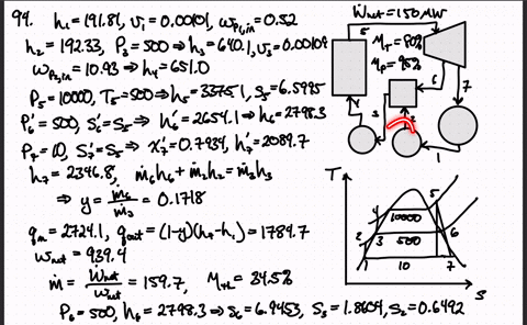 SOLVED: Consider a steam power plant that operates on a regenerative ...