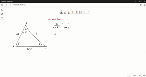 For the following exercises, assume αis opposite side a, βis opposite side b, and y is opposite ...