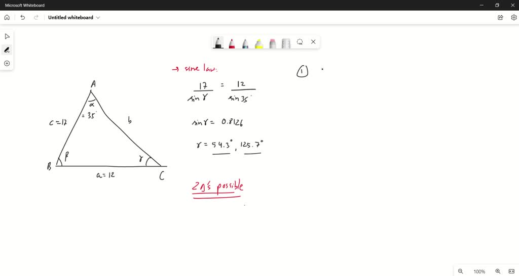 For the following exercises, assume αis opposite side a, βis opposite ...