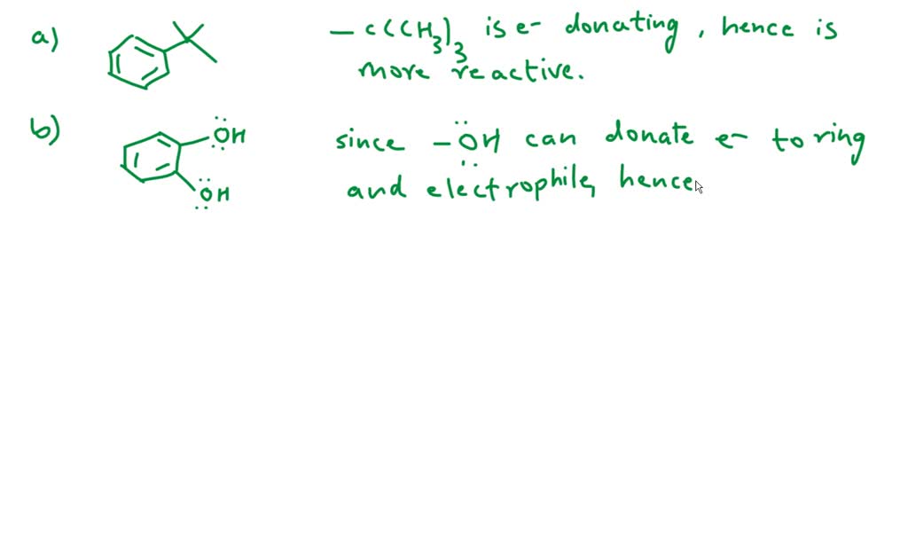 SOLVED:Label each compound as more or less reactive than benzene in ...