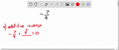 SOLVED:(a) Identify the additive inverse and (b) Identify the ...