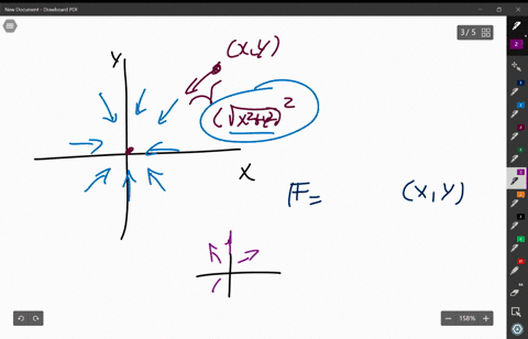 SOLVED:A two-dimensional force acts radially toward the origin with magnitude equal to the ...