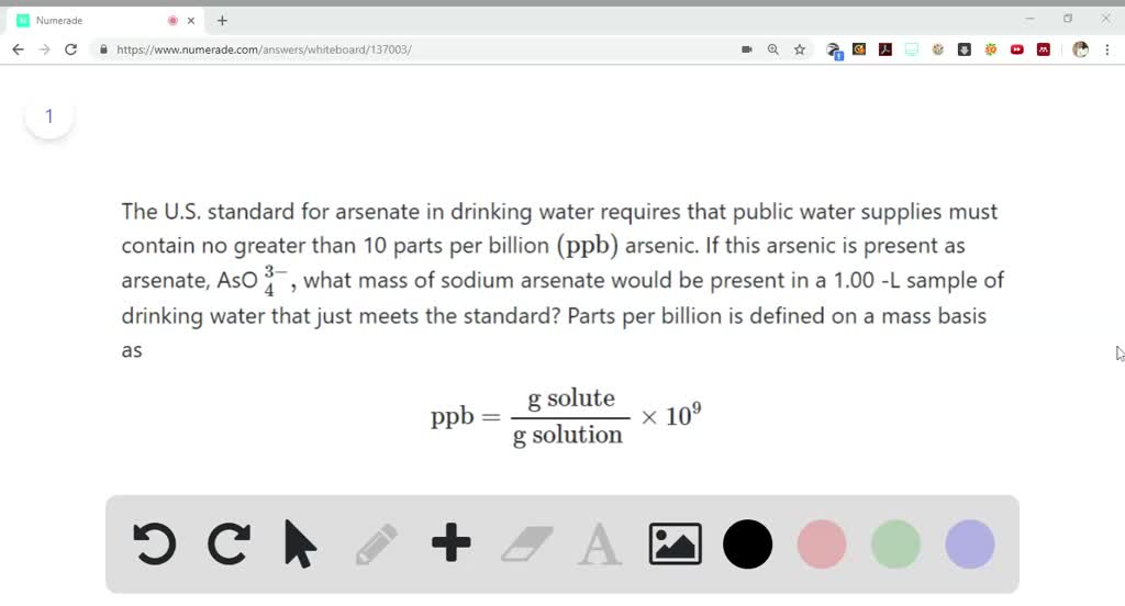 SOLVED The Environmental Protection Agency Has Placed A Limit Of 10 Ppb SOLVED The Environmental Protection Agency Has Placed A Limit Of 10 Ppb