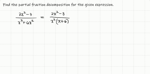 SOLVED:Write out the appropriate form of the partial fraction ...