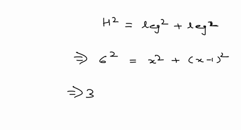 SOLVED:The hypotenuse of a right triangle is 6 feet long. One leg is 1 ...