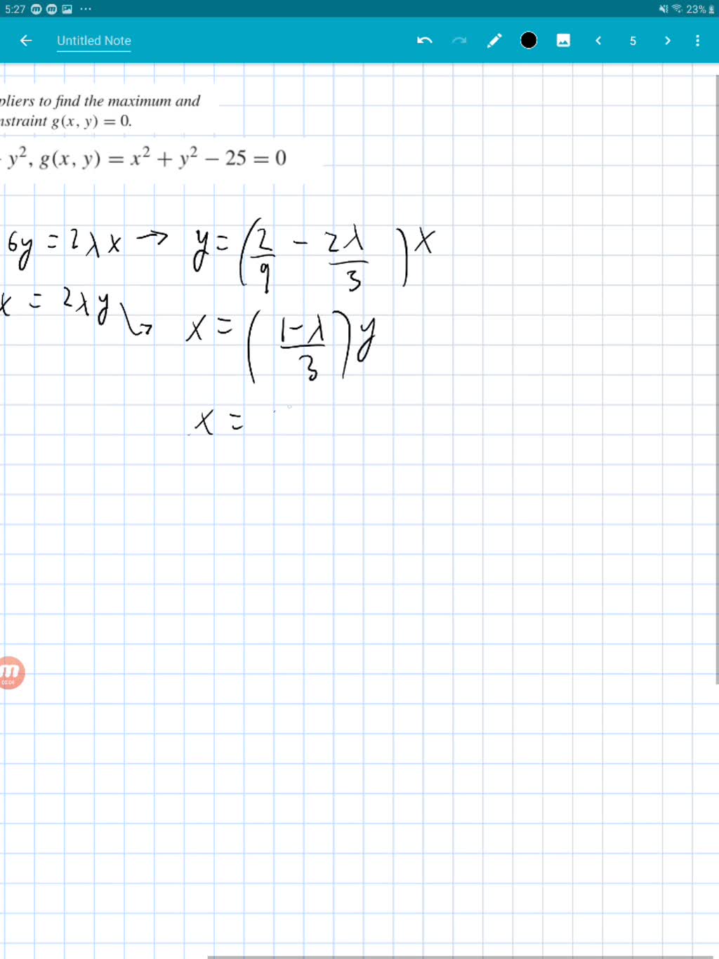 SOLVED Use Lagrange Multipliers To Find The Maximum And Minimum Values