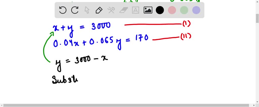 ⏩SOLVED:Solve using the five-step method. Luke has 3000 to invest ...