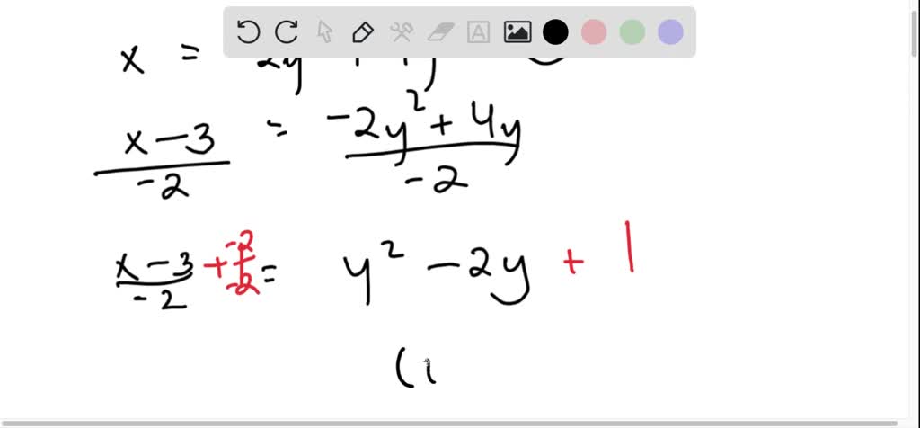 SOLVED:Determine the two equations necessary to graph each horizontal parabola using a graphing ...
