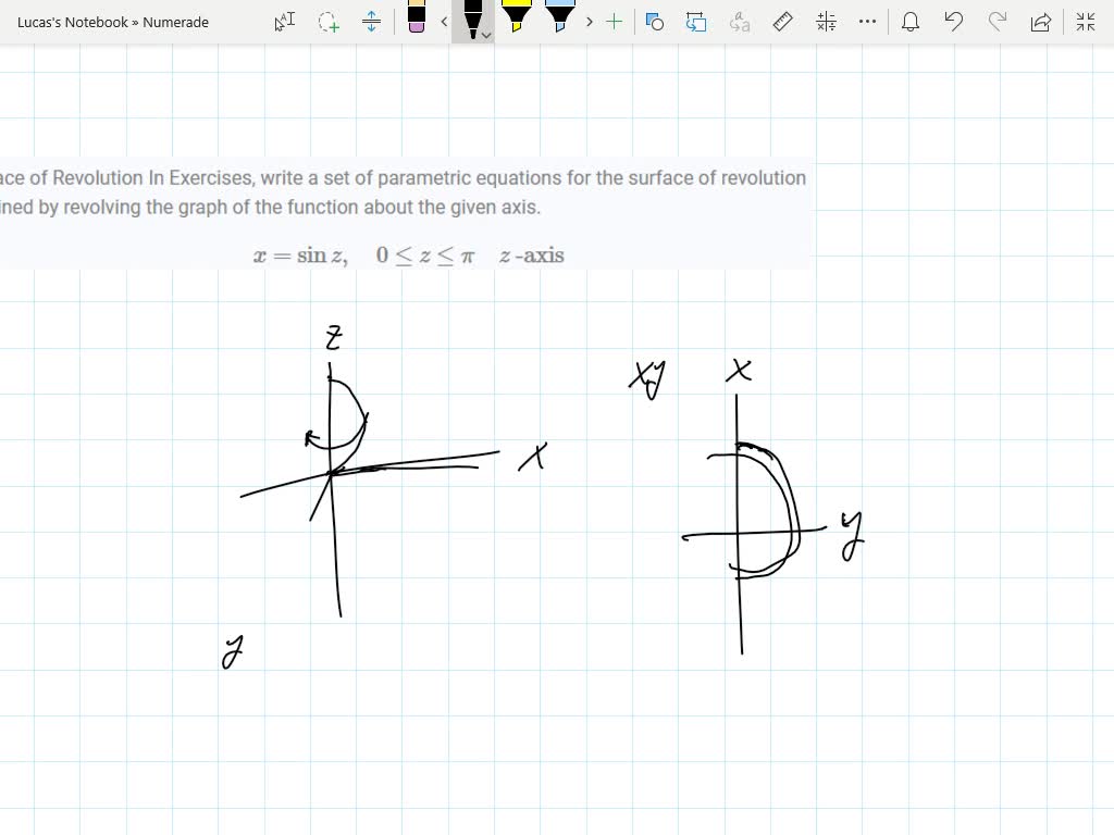 ⏩SOLVED:Construct the surface of revolution obtained by rotating the… | Numerade
