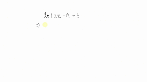 SOLVED:Solve. 2 lnx-ln5=ln(x+10)