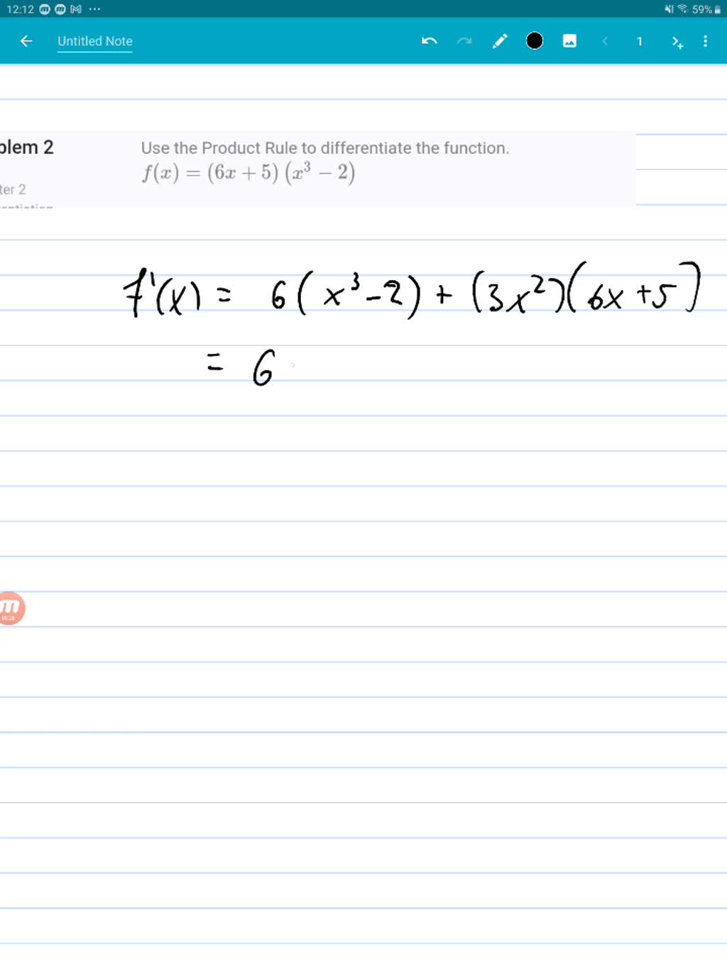 SOLVED Use The Product Rule To Differentiate The Function F x 6 X 5 SOLVED Use The Product Rule To Differentiate The Function F x 6 X 5