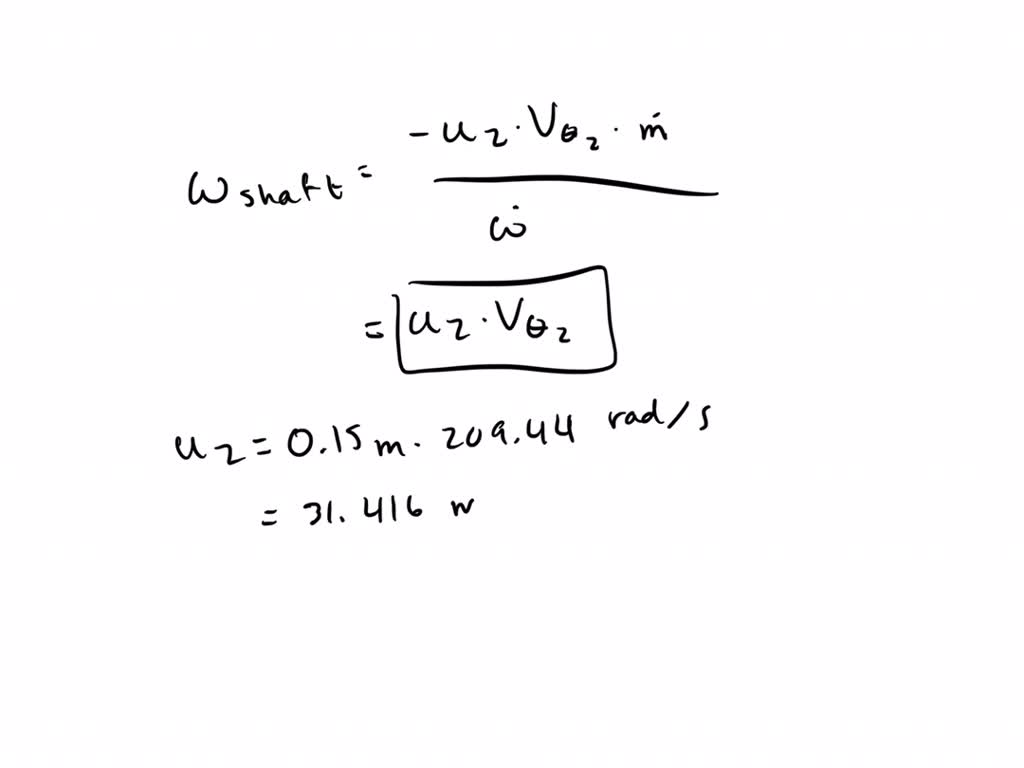 An inward flow radial turbine (see Fig. P5.95) involves a nozzle angle ...