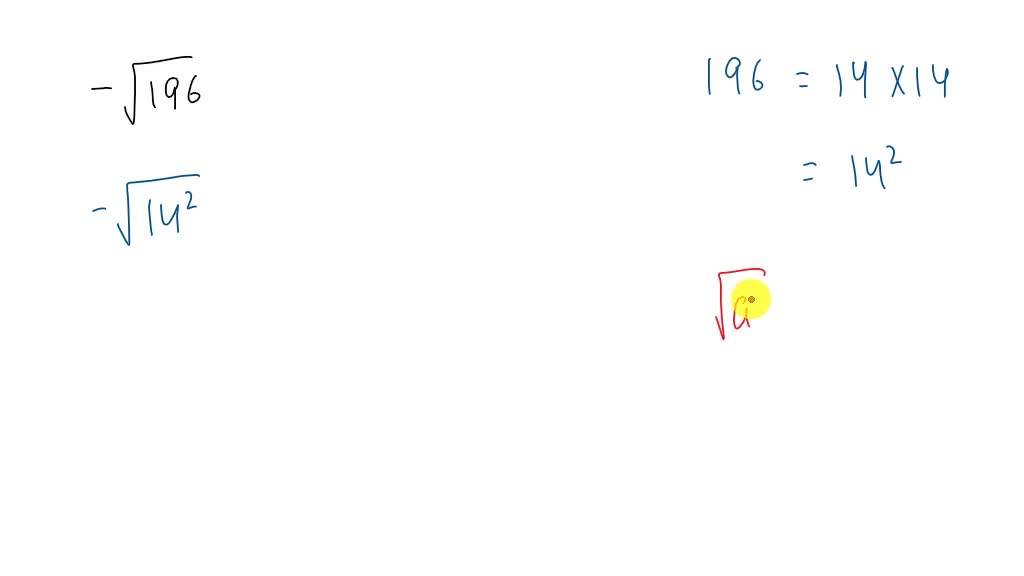 SOLVED Find Each Square Root See Example 1 196 SOLVED Find Each Square Root See Example 1 196