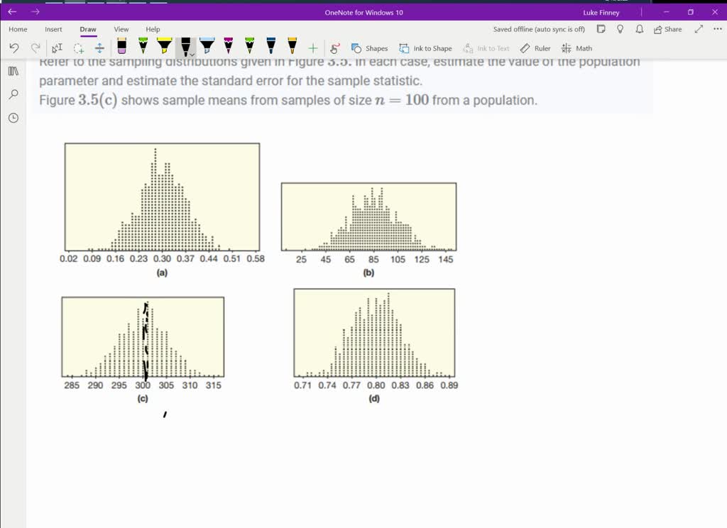 SOLVED:Refer to the sampling distributions given in Figure 3.5 . In ...