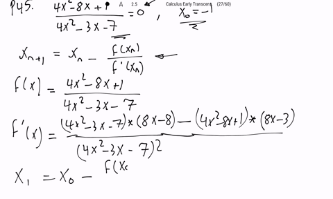 SOLVED:Newton's method fails. Explain why the method fails and, if possible, find a root by ...