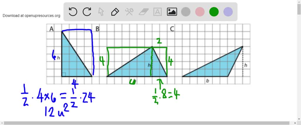 ⏩SOLVED:For each triangle, a base and its corresponding height are ...