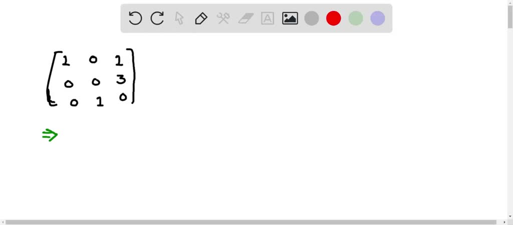 SOLVED:Determine whether the given matrix is in row echelon form. If it is, state whether it is ...