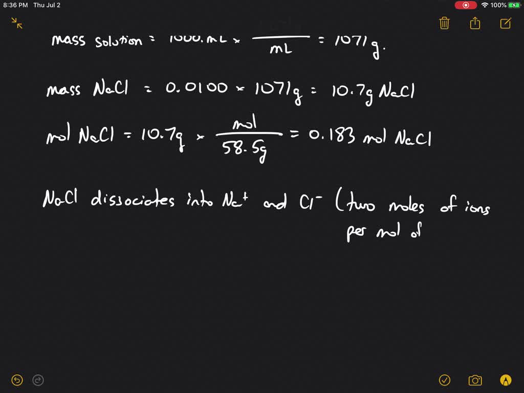 solved-an-aqueous-solution-is-1-00-nacl-by-mass-and-has-a-density-of