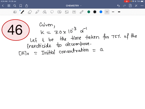 SOLVED:The first-order rate constant for the decomposition of an ...