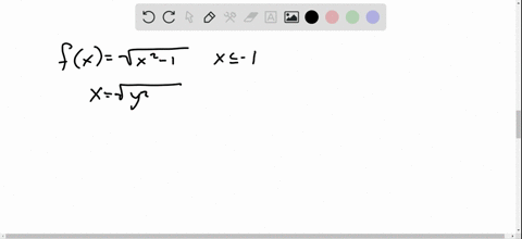 SOLVED:The function f defined by the given equation is one-to-one on the given domain. Find f^-1 ...