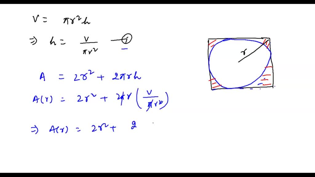 SOLVED:A soup can in the shape of a right circular cylinder of radius r ...