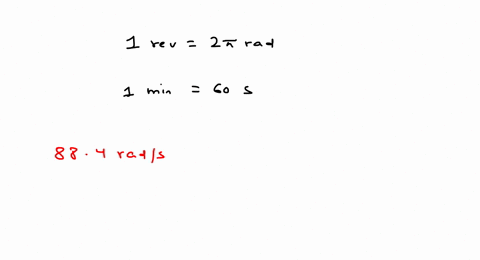 SOLVED:Convert 136 rpm to rad/s.