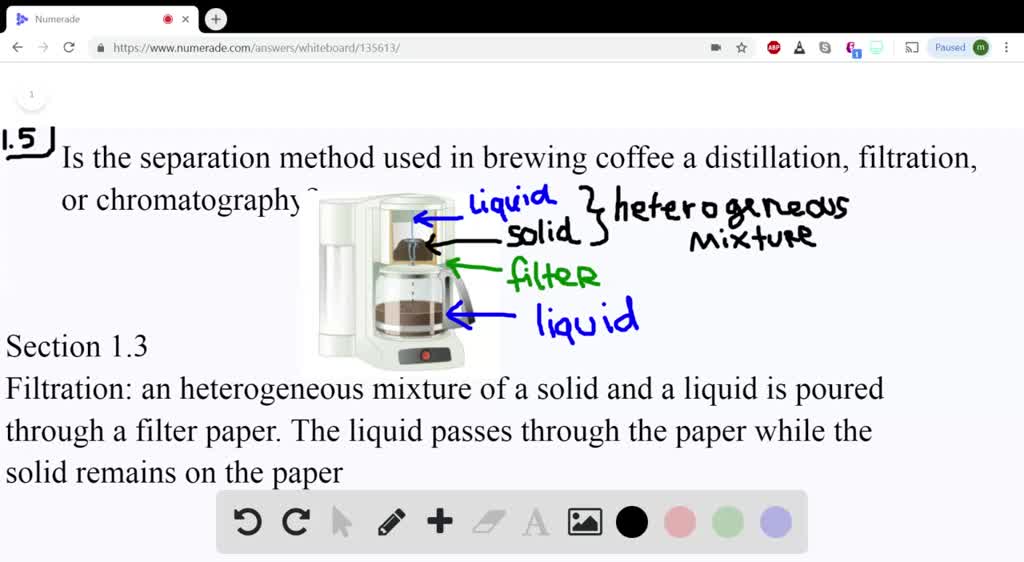 ⏩SOLVED:Is the separation method used in brewing a cup of coffee ...
