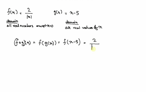 SOLVED:Determine the domains of (a) f, (b) g and (c) f ∘g . Use a ...
