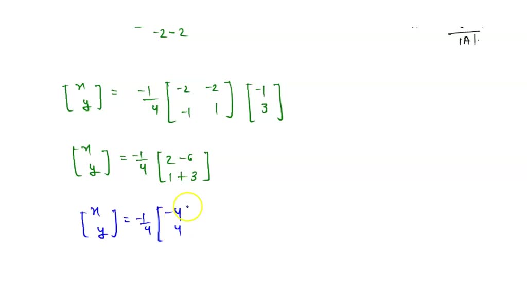⏩SOLVED:use an inverse matrix to solve each system of linear… | Numerade