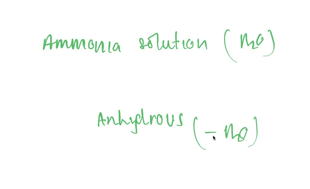 What is the difference between an ammonia solution and anhydrous ...