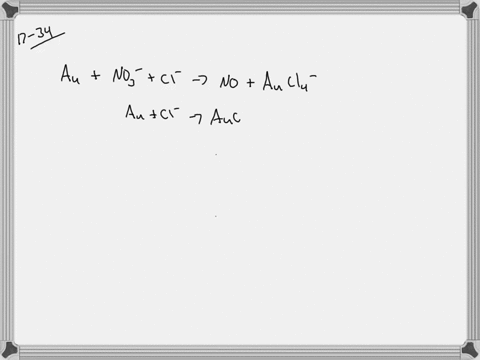 SOLVED: Gold metal will not dissolve in either concentrated nitric acid ...
