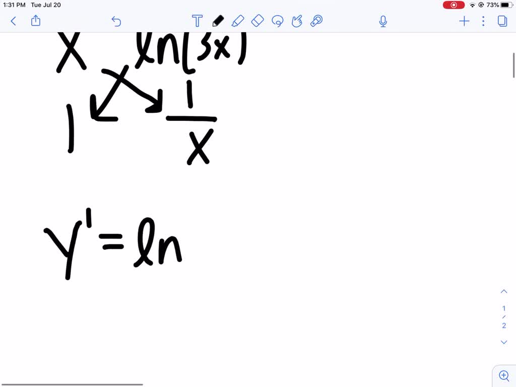 SOLVED Find The Slope Of A Line Tangent To The Curve Of Y x Ln3 X At X
