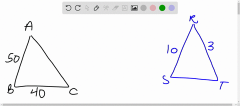 ⏩SOLVED:If triangle A B C is similar to triangle RST, find the… | Numerade