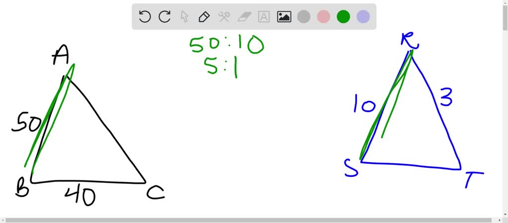 ⏩SOLVED:If triangle A B C is similar to triangle RST, find the… | Numerade