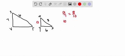 SOLVED:Given: SVT ∼WYX with measures as shown Find: WY and VT (DIAGRAM ...