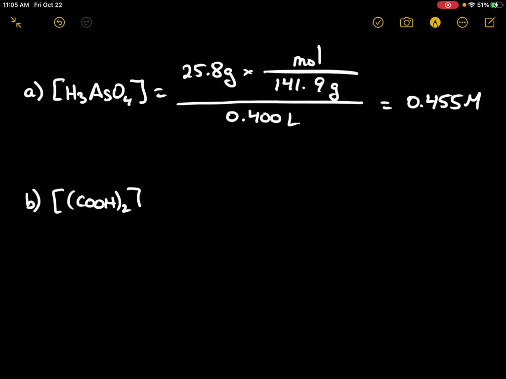 ⏩SOLVED:Calculate the molarities of solutions that contain the… | Numerade ⏩SOLVED:Calculate the molarities of solutions that contain the… | Numerade